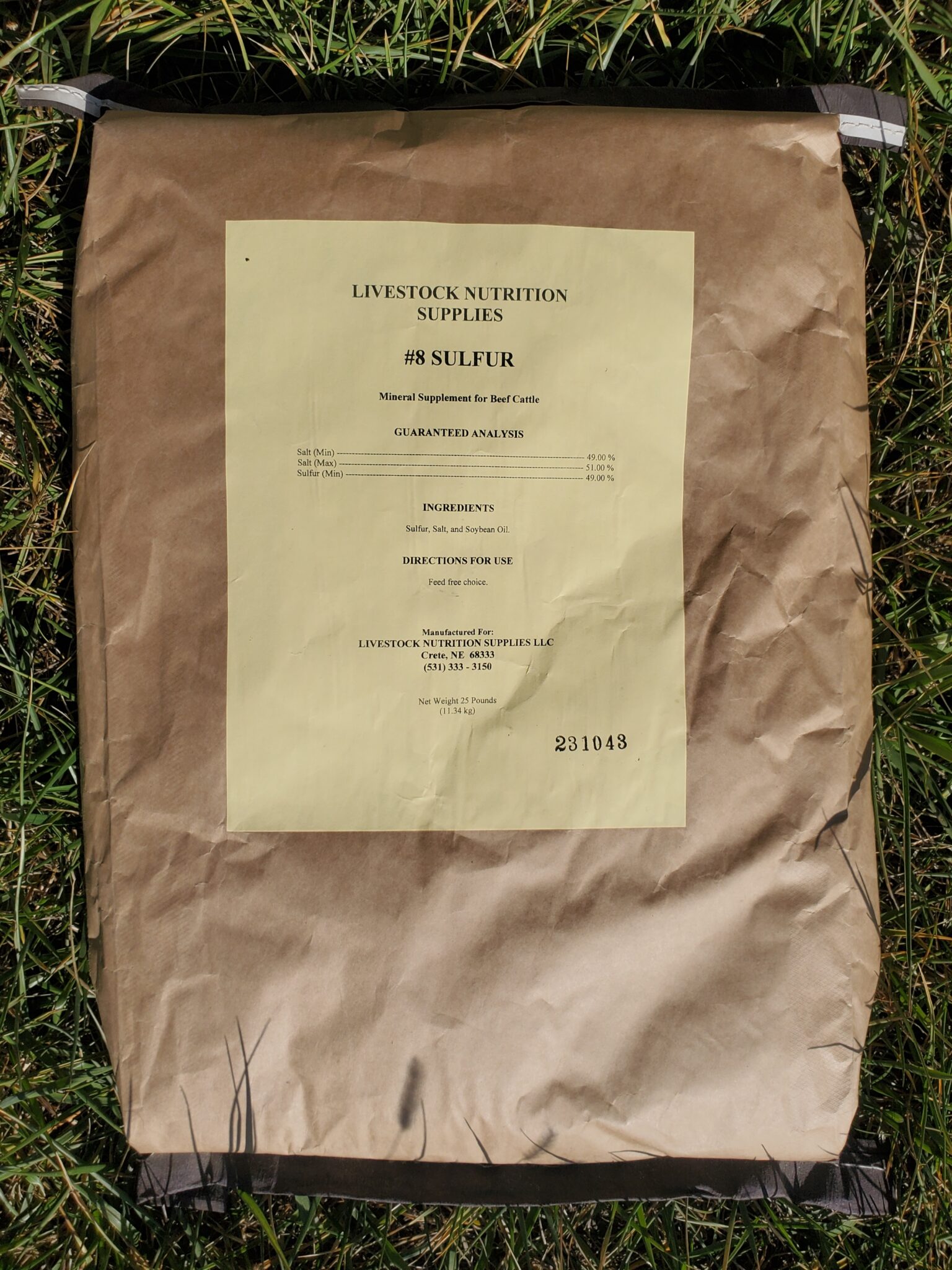 Sulfur Mineral - Livestock Nutrition Supplies LLC
